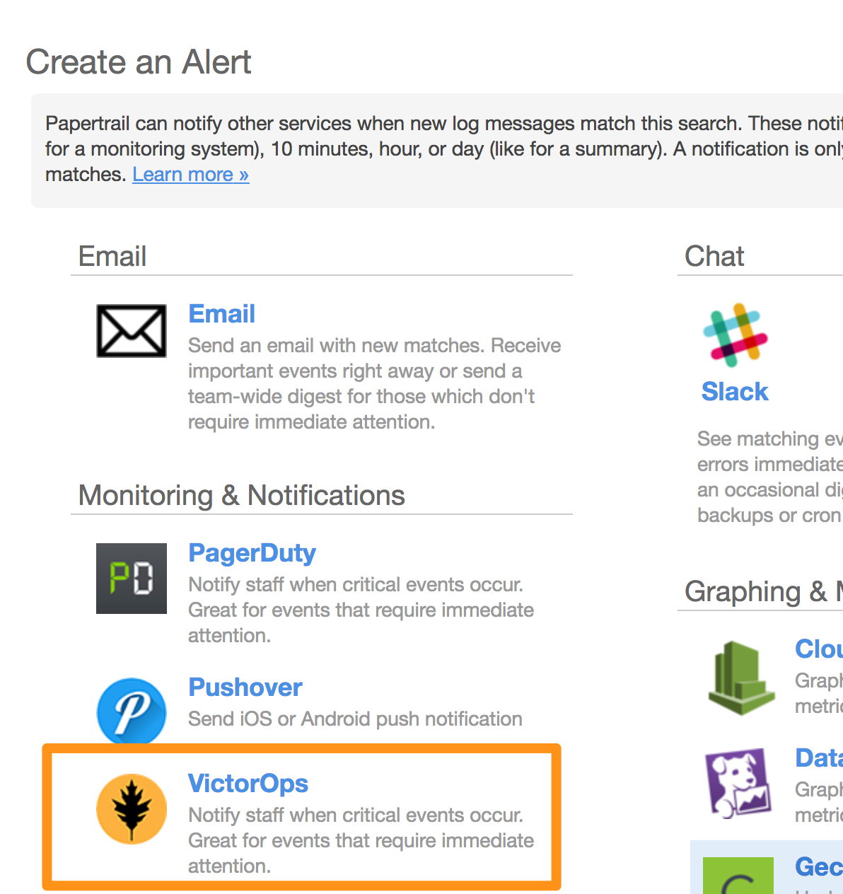 Papertrail Integration Guide - VictorOps | Splunk On-Call Software