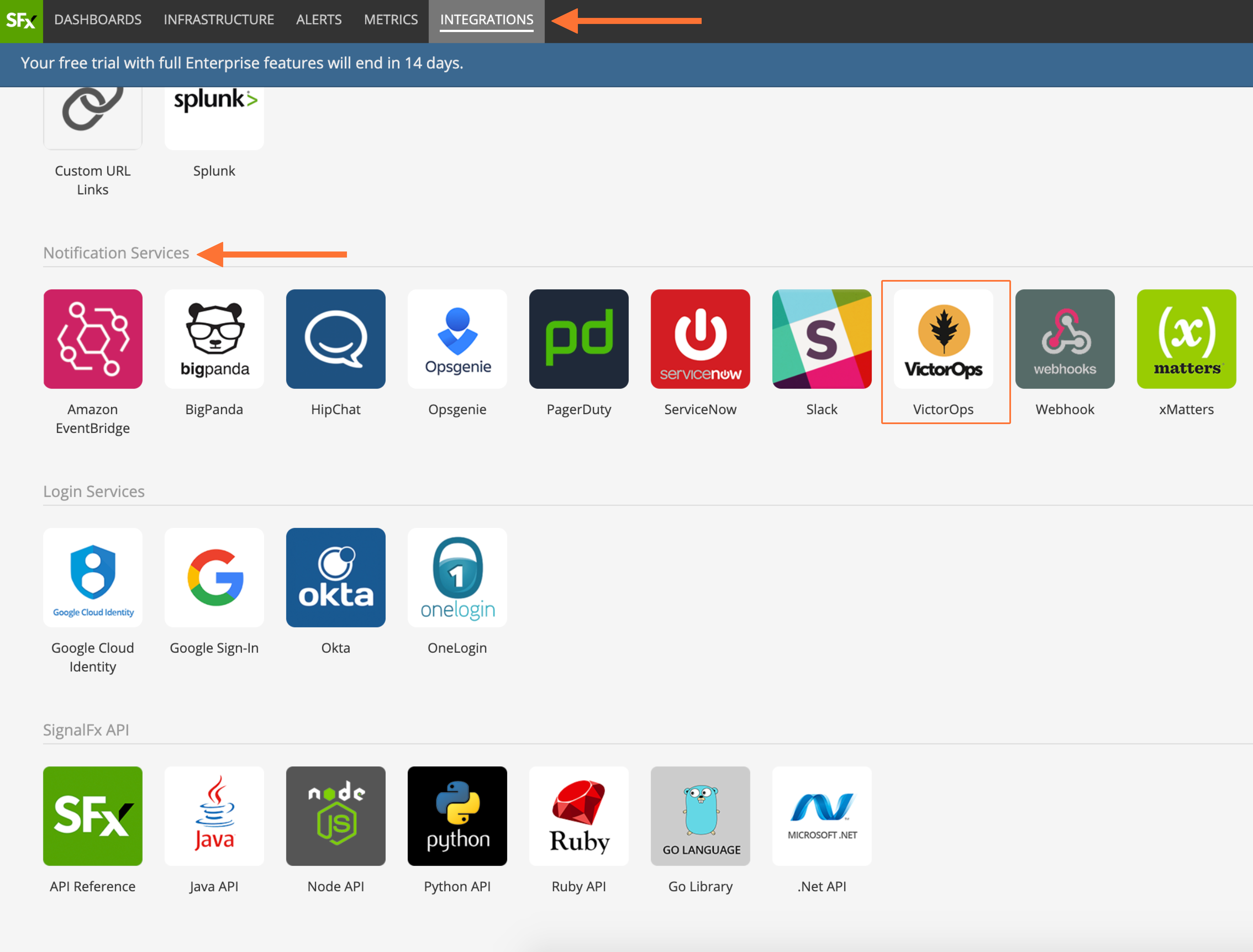 SignalFx Integration Guide - VictorOps | Splunk On-Call Software