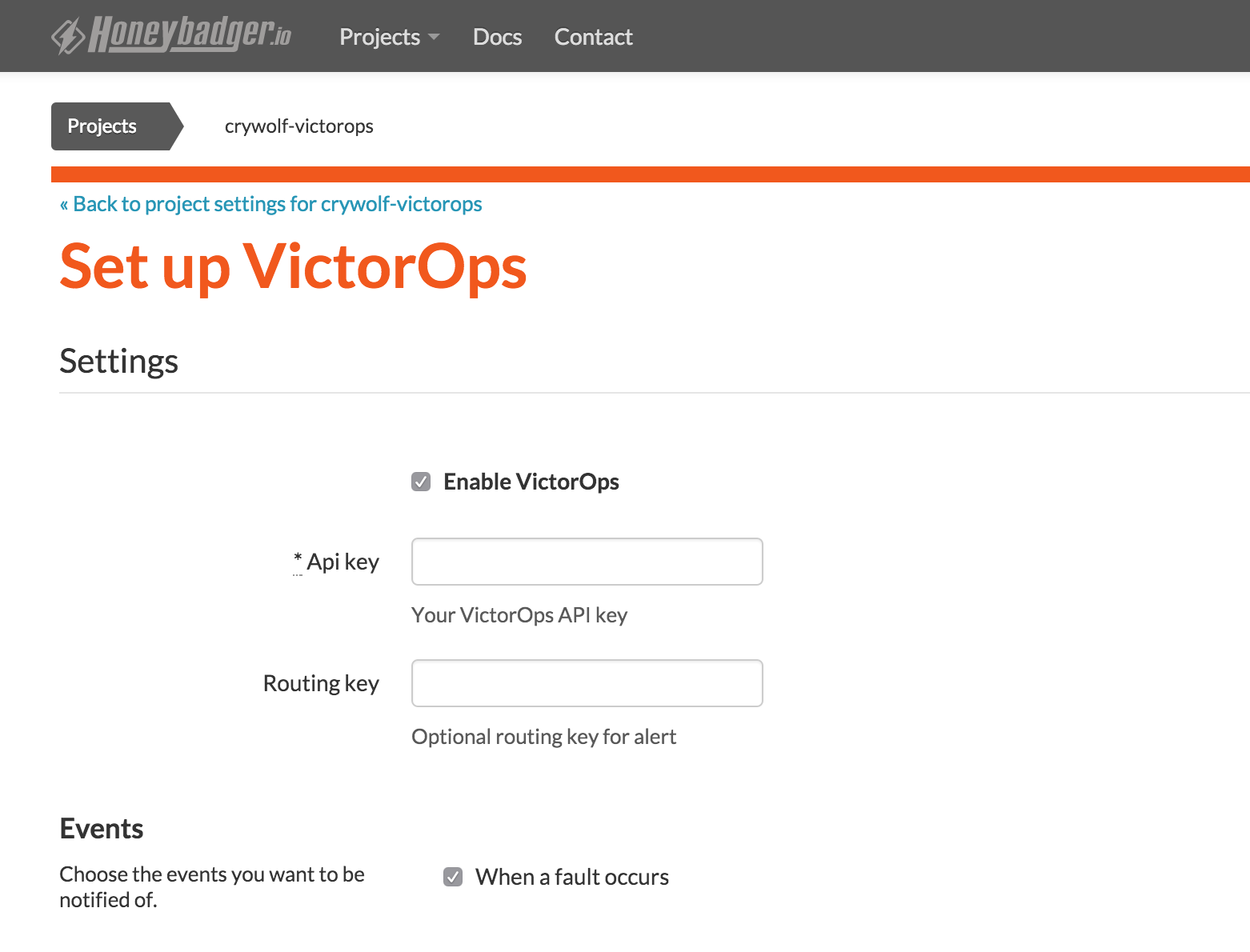Honeybadger Integration Guide - VictorOps | Splunk On-Call Software