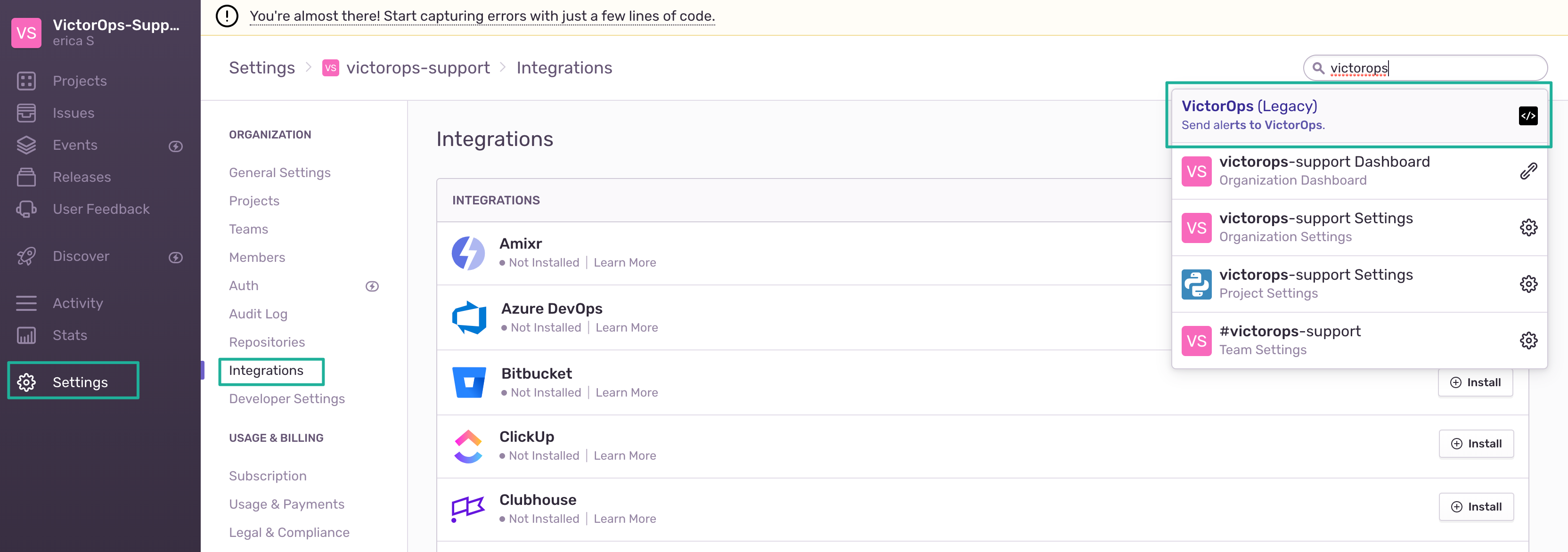 Sentry Integration Guide - VictorOps | Splunk On-Call Software Sentry Integration Guide - VictorOps | Splunk On-Call Software