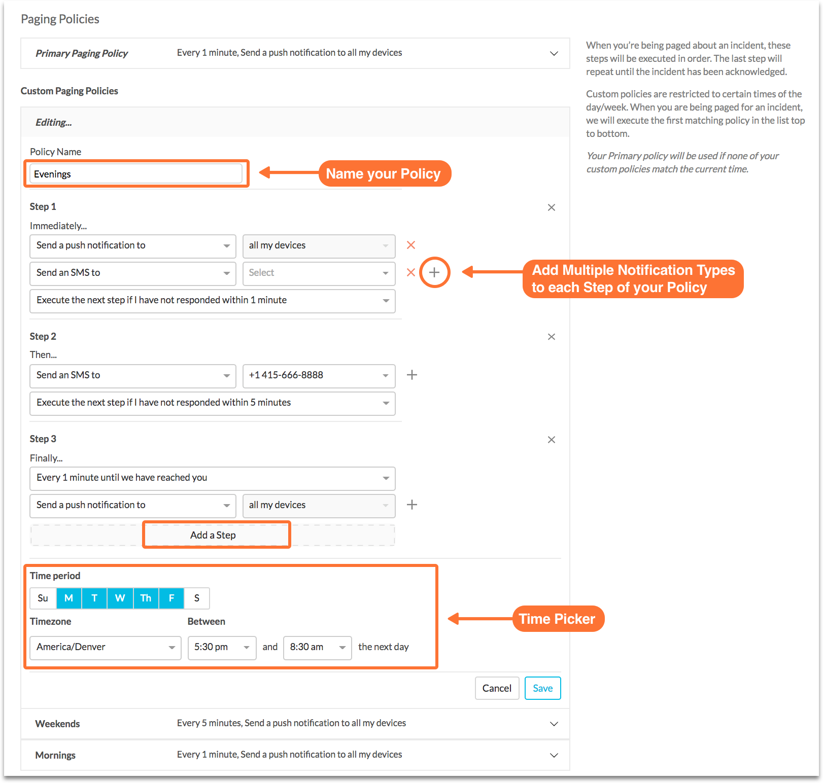 Custom Paging Policies (Time-Based) | Splunk On-Call Software Custom Paging Policies (Time-Based) | Splunk On-Call Software