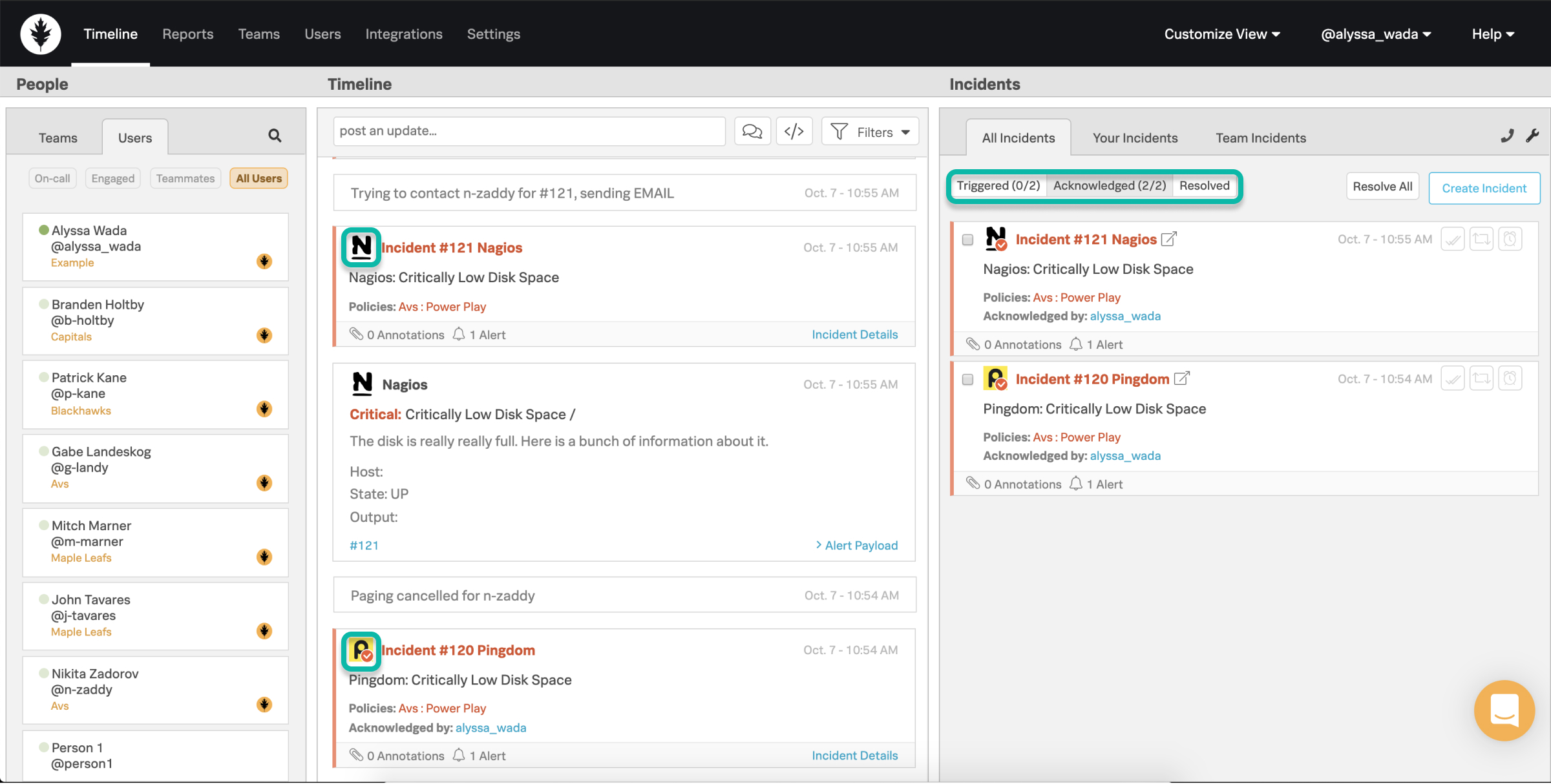 Timeline | Splunk On-Call Software