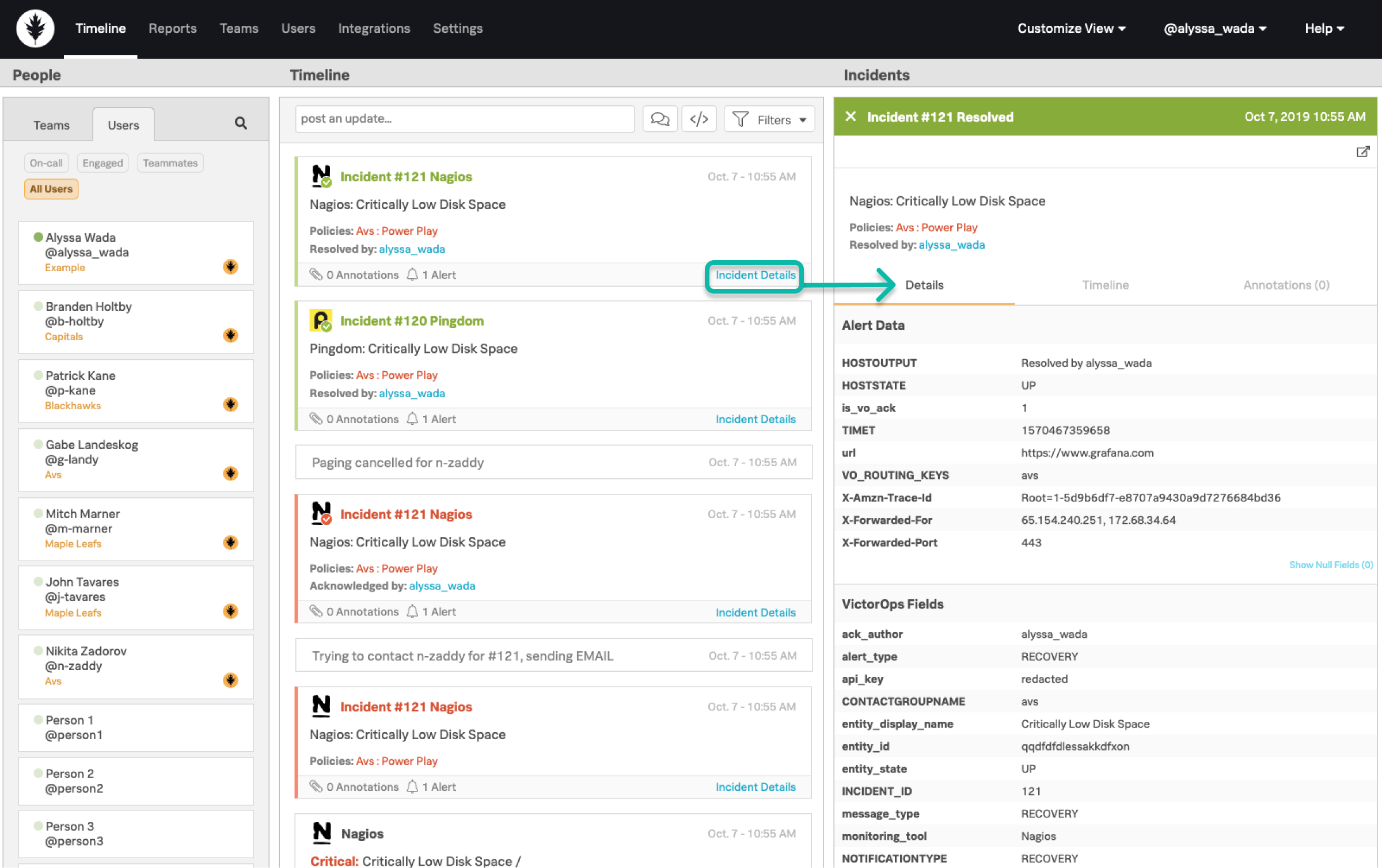 Timeline | Splunk On-Call Software