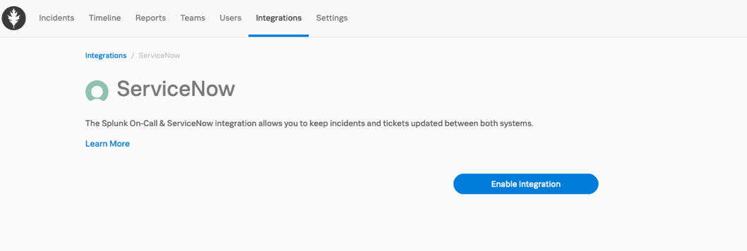 ServiceNow Bidirectional Integration Guide | Splunk On-Call Software